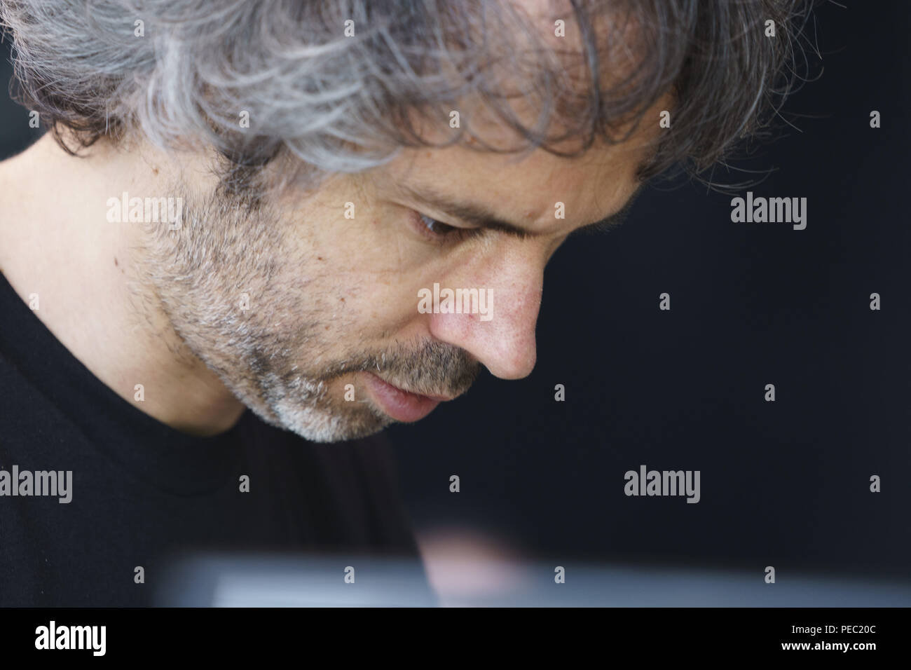 British pianist James Rhodes poses at his concert during Botanical ...
