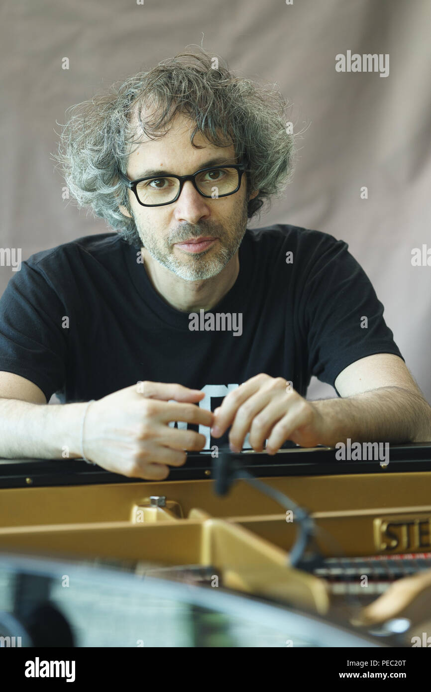 British pianist James Rhodes poses at his concert during Botanical ...