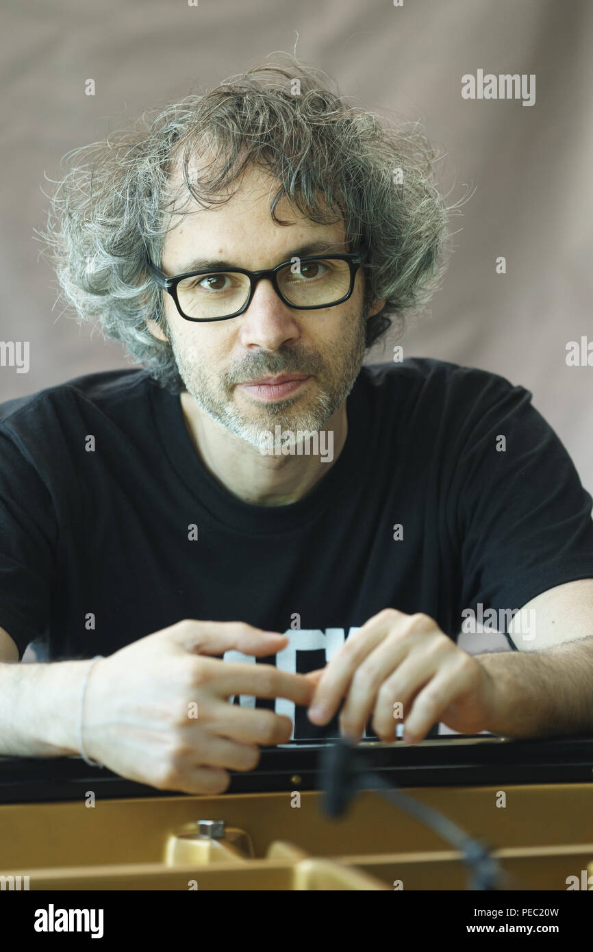 British pianist James Rhodes poses at his concert during Botanical ...