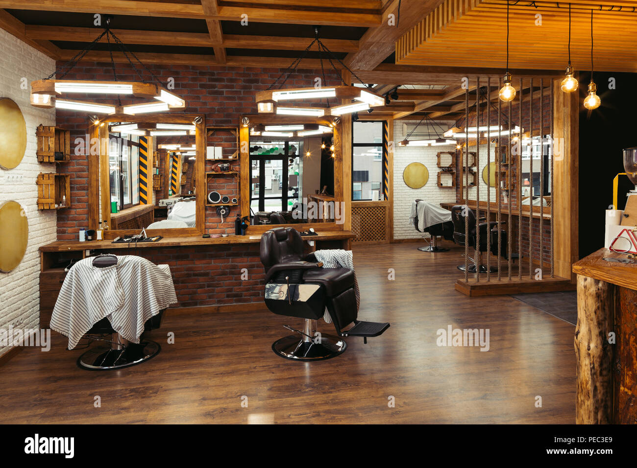 Barber shop interior hi-res stock photography and images - Alamy