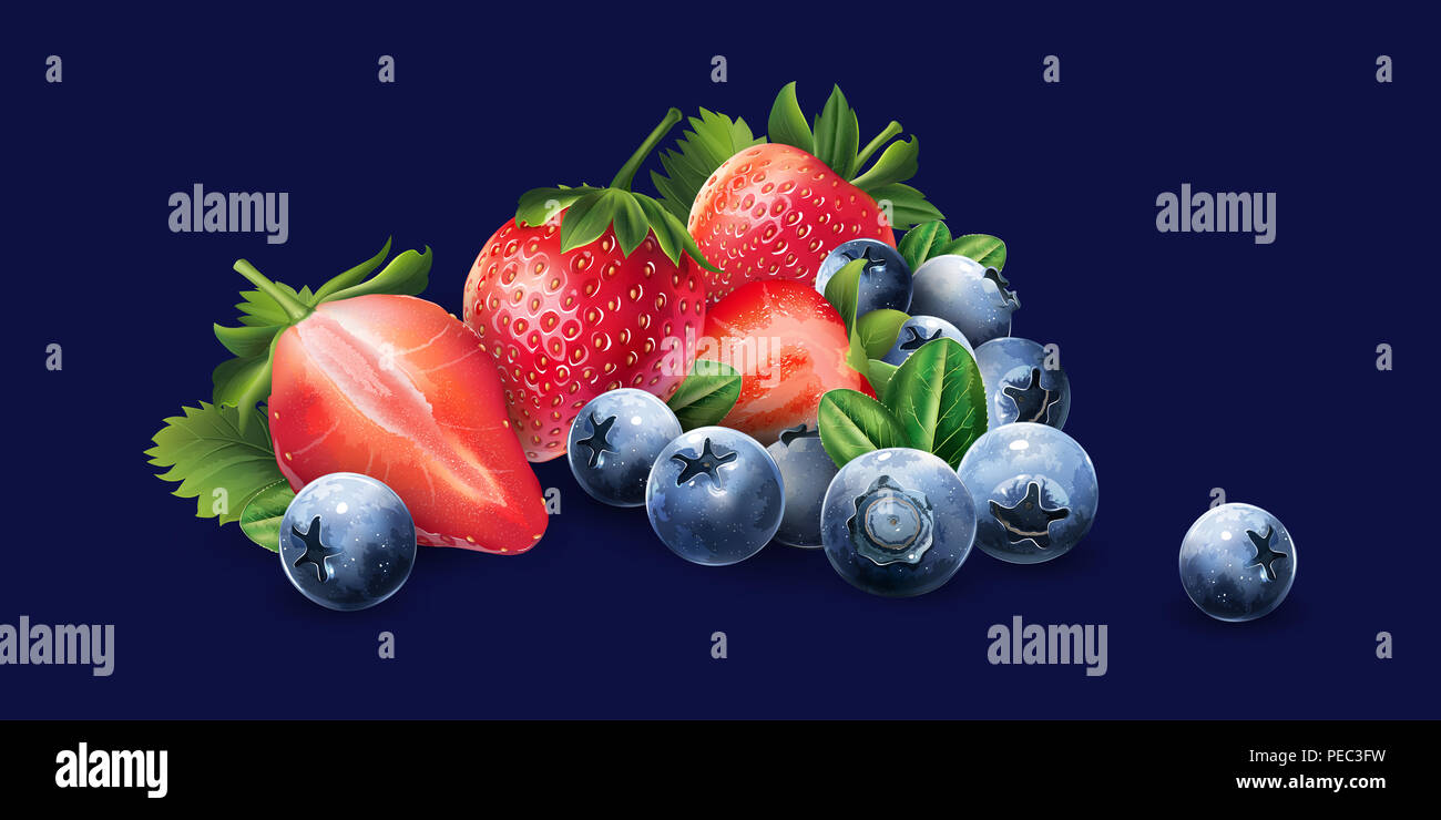 Blueberries clipart hi-res stock photography and images - Alamy