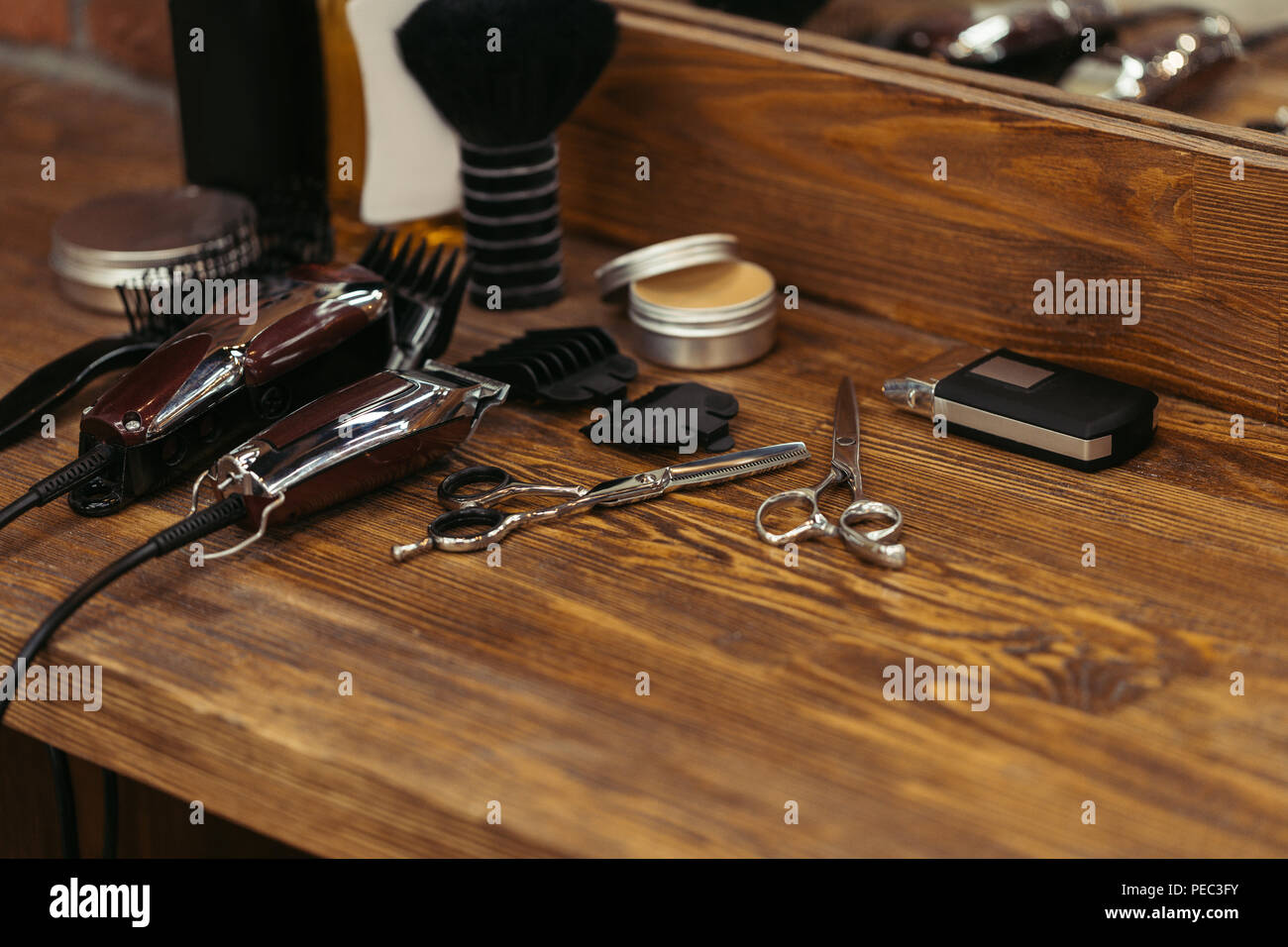 Various barber tools hi-res stock photography and images - Alamy