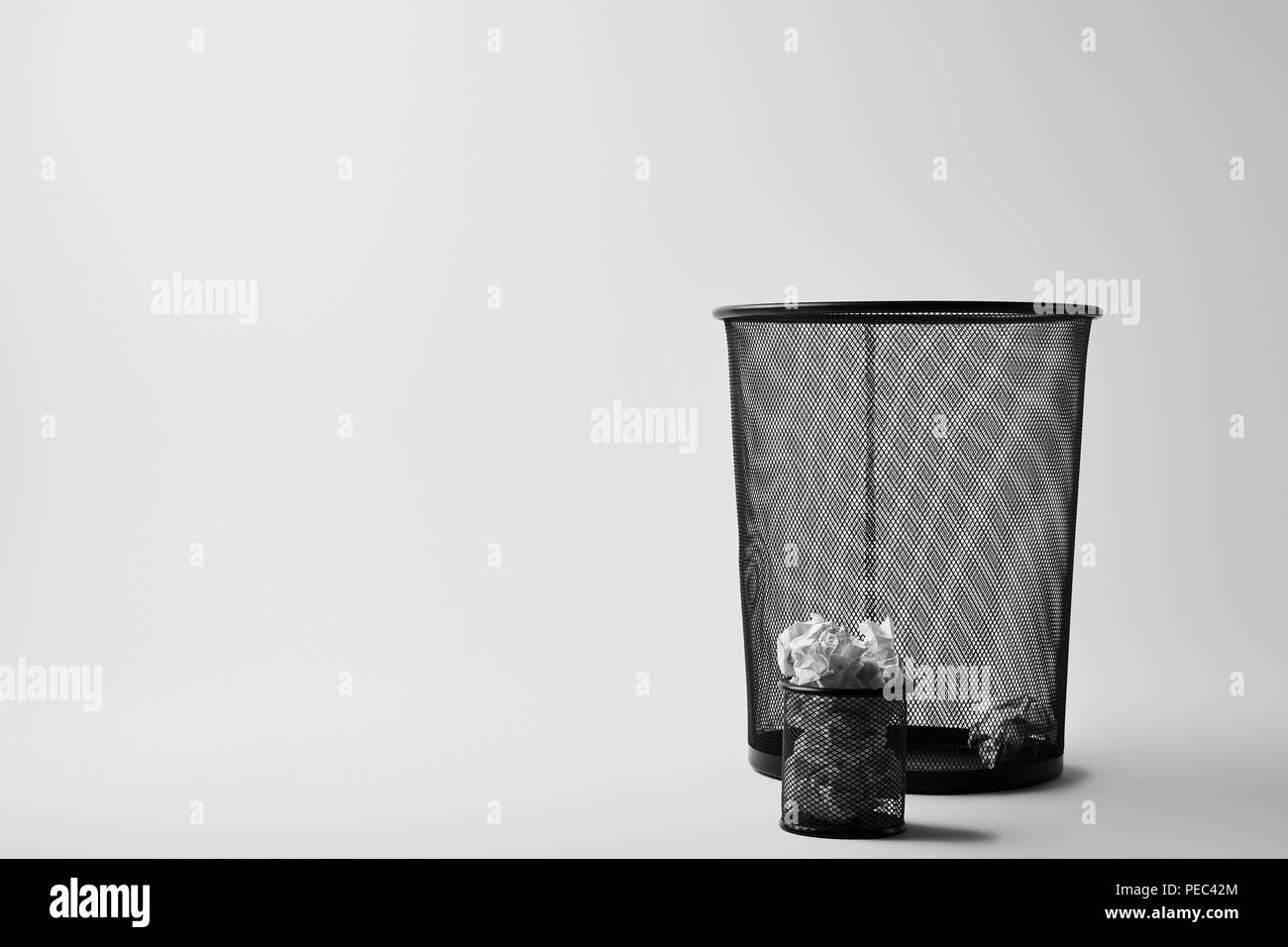 Recycle bins Black and White Stock Photos & Images - Alamy
