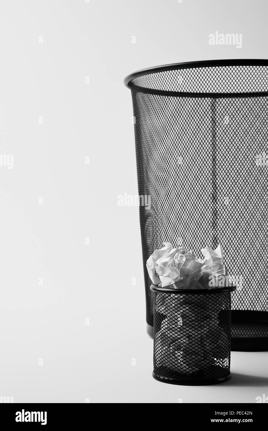 Recycle bins Black and White Stock Photos & Images - Alamy