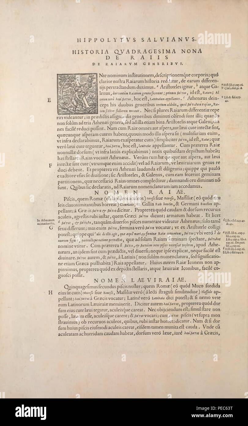 Aquatilium animalium historiae, liber primus Stock Photo - Alamy