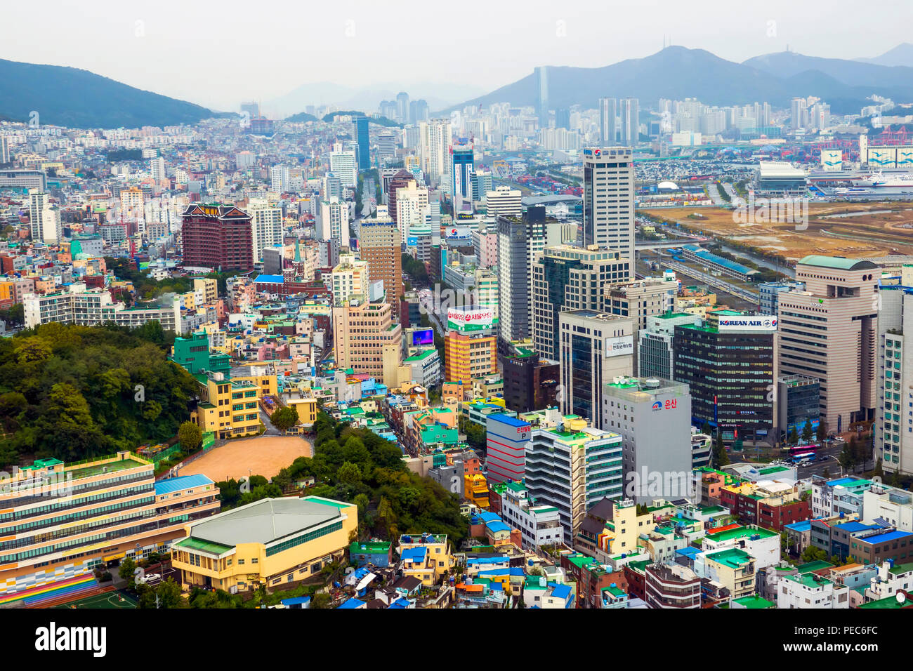 View of Busan from Observatory Tower Pusan South Korea Asia Stock Photo ...