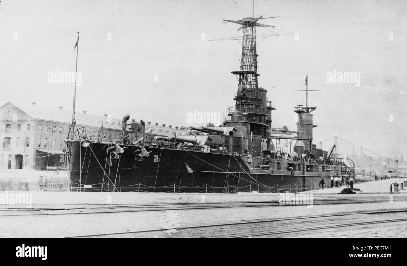 Argentine battleship Rivadavia or Moreno in New York drydock Stock ...