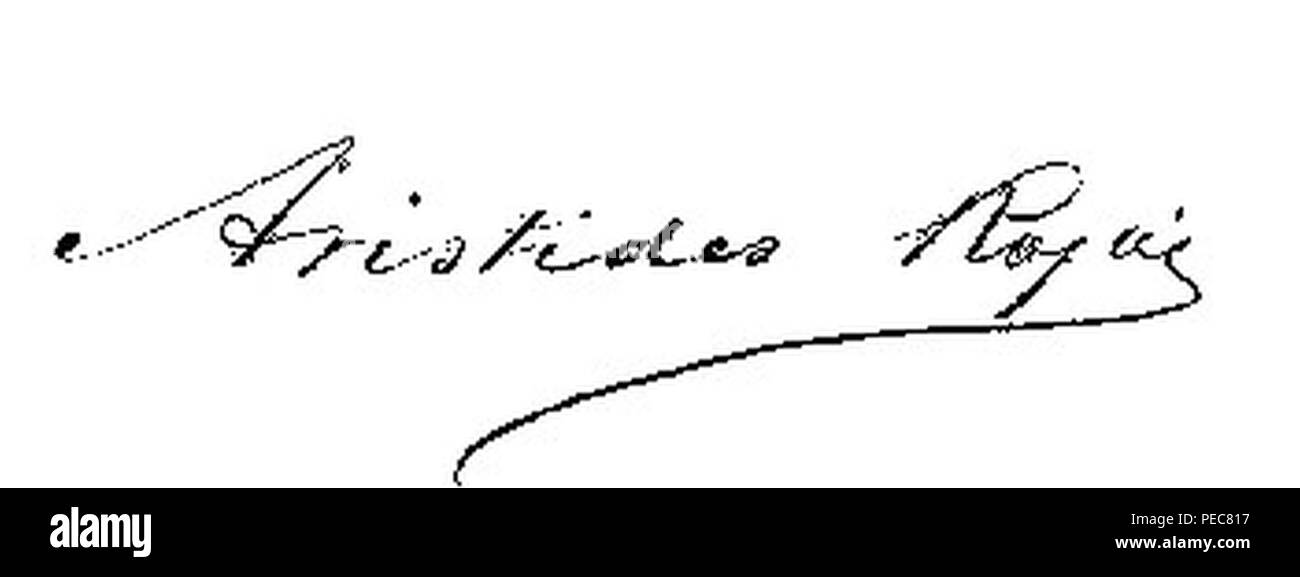 Arístides Rojas signature Stock Photo - Alamy