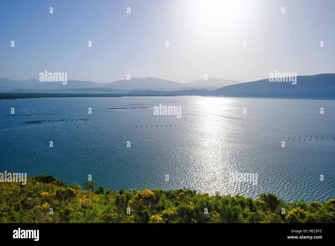 Lagoon of Butrint, Butrint National Park, at Saranda, Qark Vlora ...
