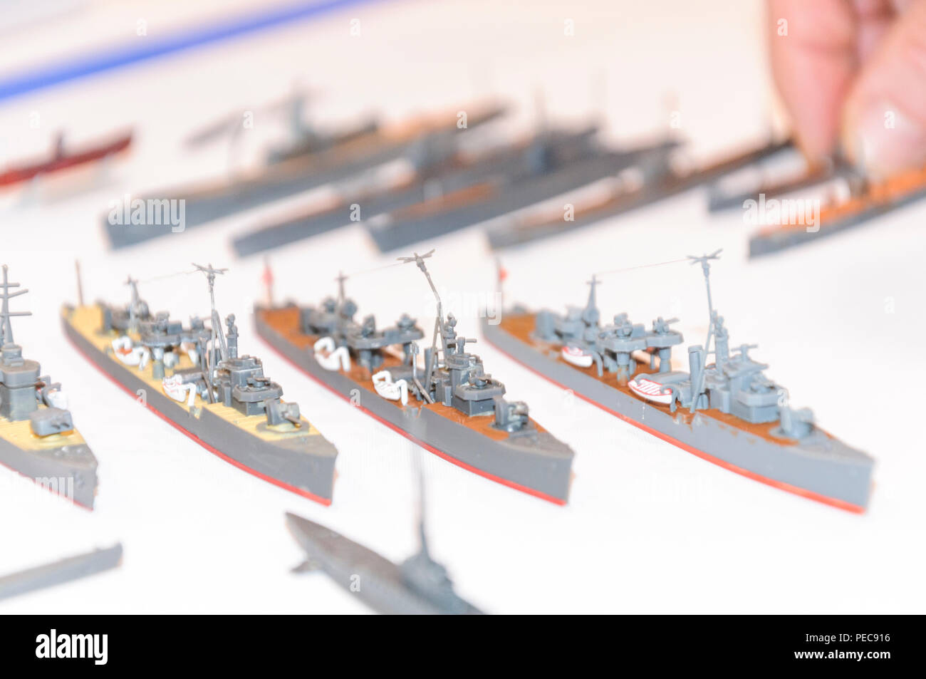 Craftsman and hobbyist displays his model ships at the 2018 Modeling ...