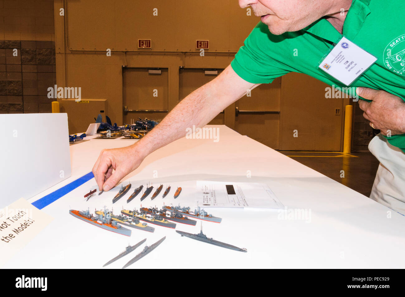 Craftsman and hobbyist displays his model ships at the 2018 Modeling ...