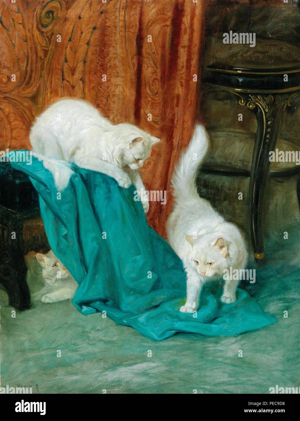 Arthur Heyer - Cats Playing Stock Photo - Alamy