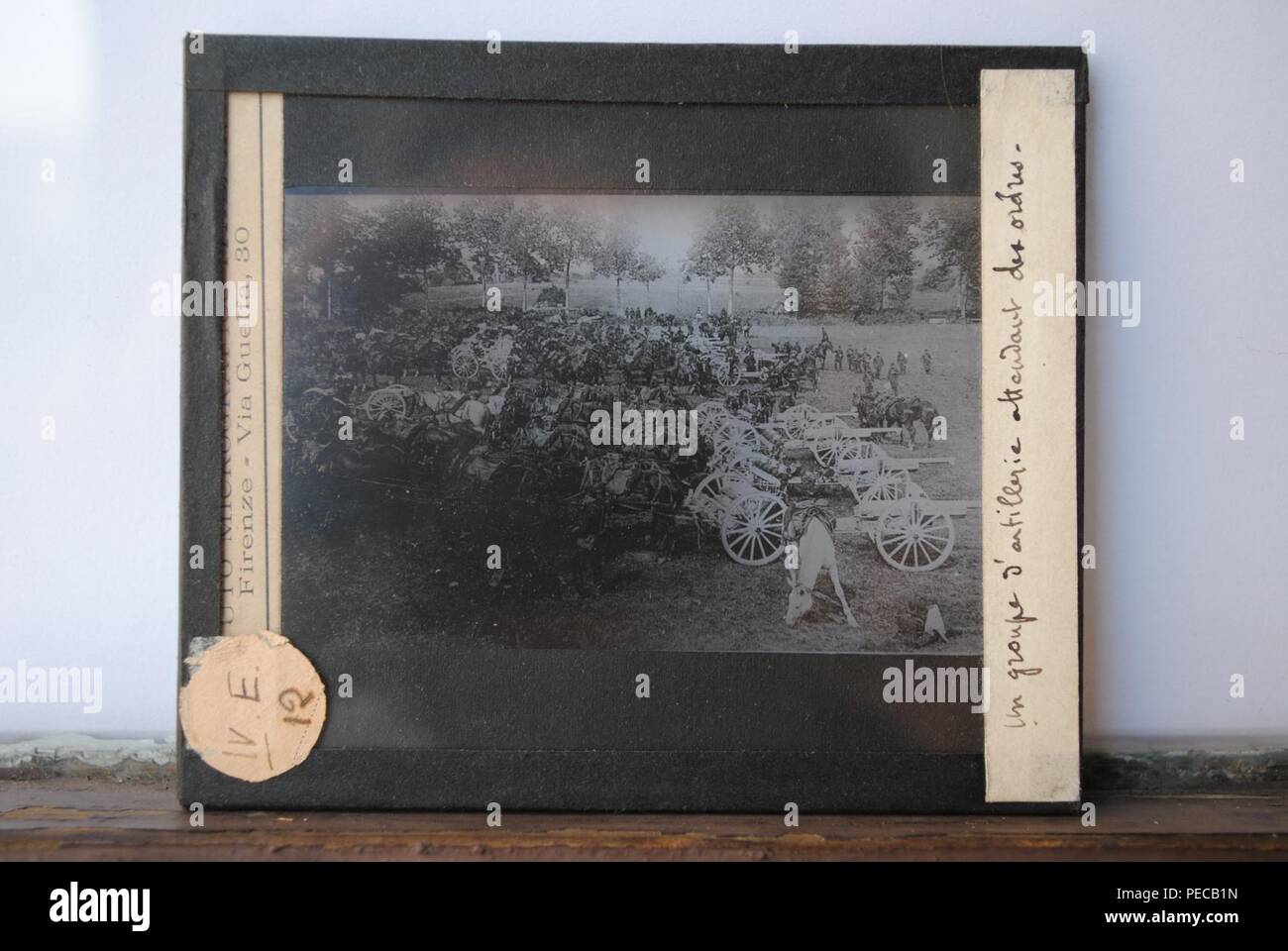 Artillerie - Première Guerre mondiale - Plaque photographique Stock ...