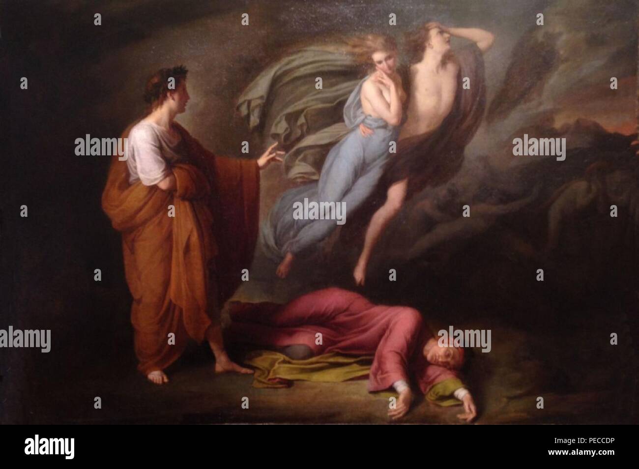 Ary Scheffer - Dante and Virgil with Paolo and Francesca Stock Photo - Alamy