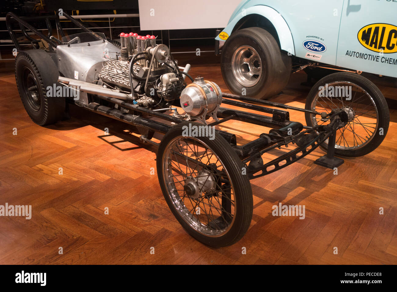 Vintage automobile on display at the Henry Ford Museum, Dearborn ...