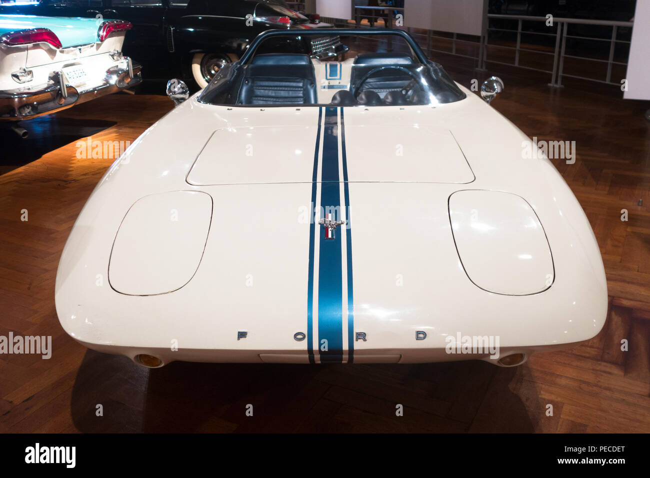 Vintage automobile on display at the Henry Ford Museum, Dearborn ...