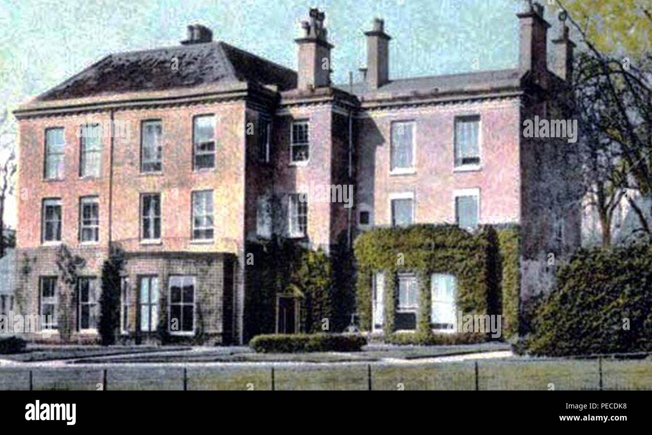 Ashbourne Hall Hotel postcard 1900 Stock Photo - Alamy