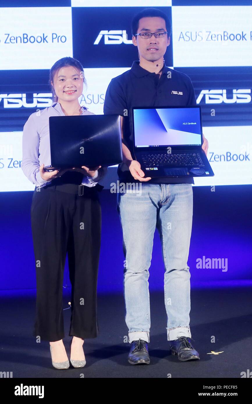 New Delhi, India. 13th Aug, 2018. Leila Lin Product Manager Asus India ...