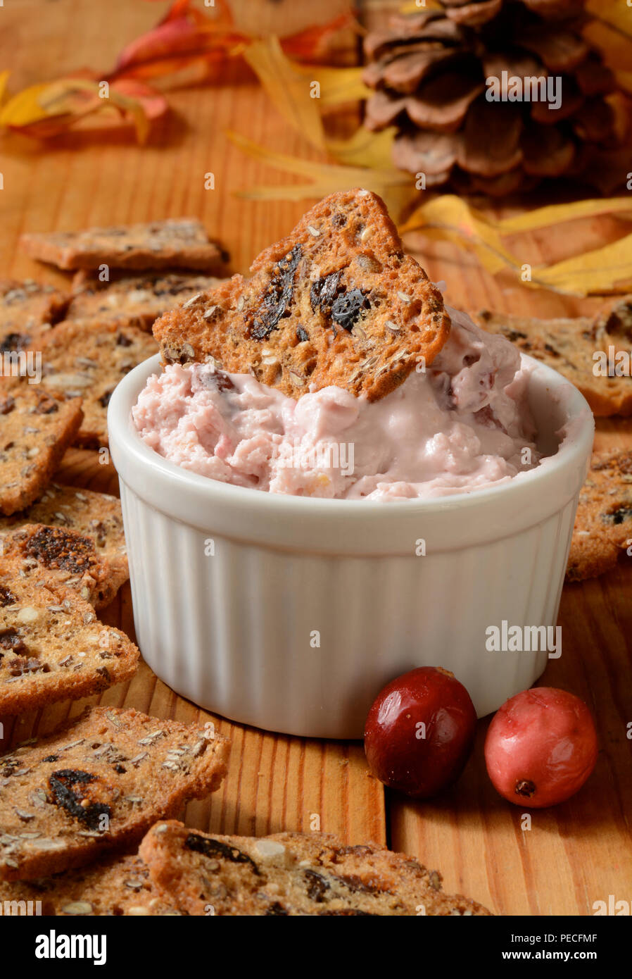 Cranberry orange cheese spread with sweet fruit and nut infused ...