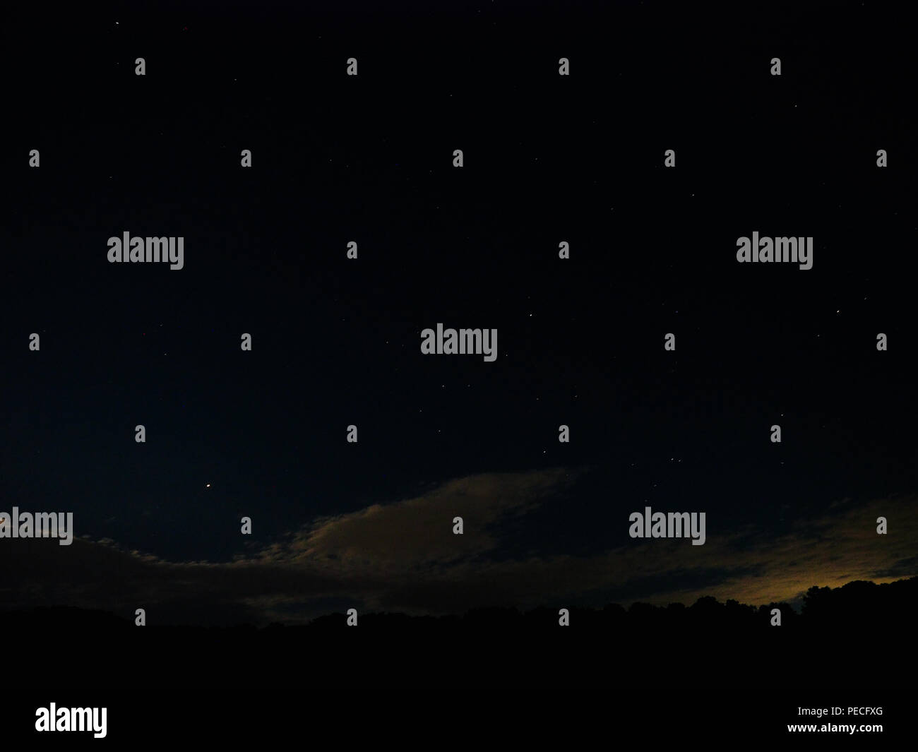 Moonlight and starlight in the night sky seen in Korea Stock Photo - Alamy