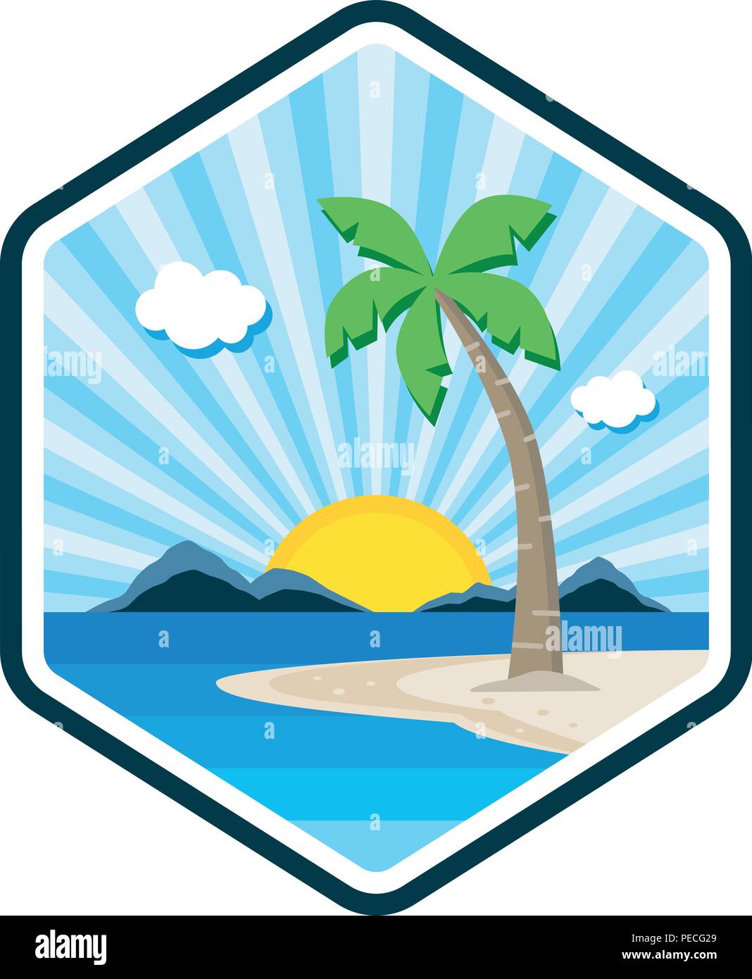 summer holiday vacation theme vector art illustration Stock Vector ...