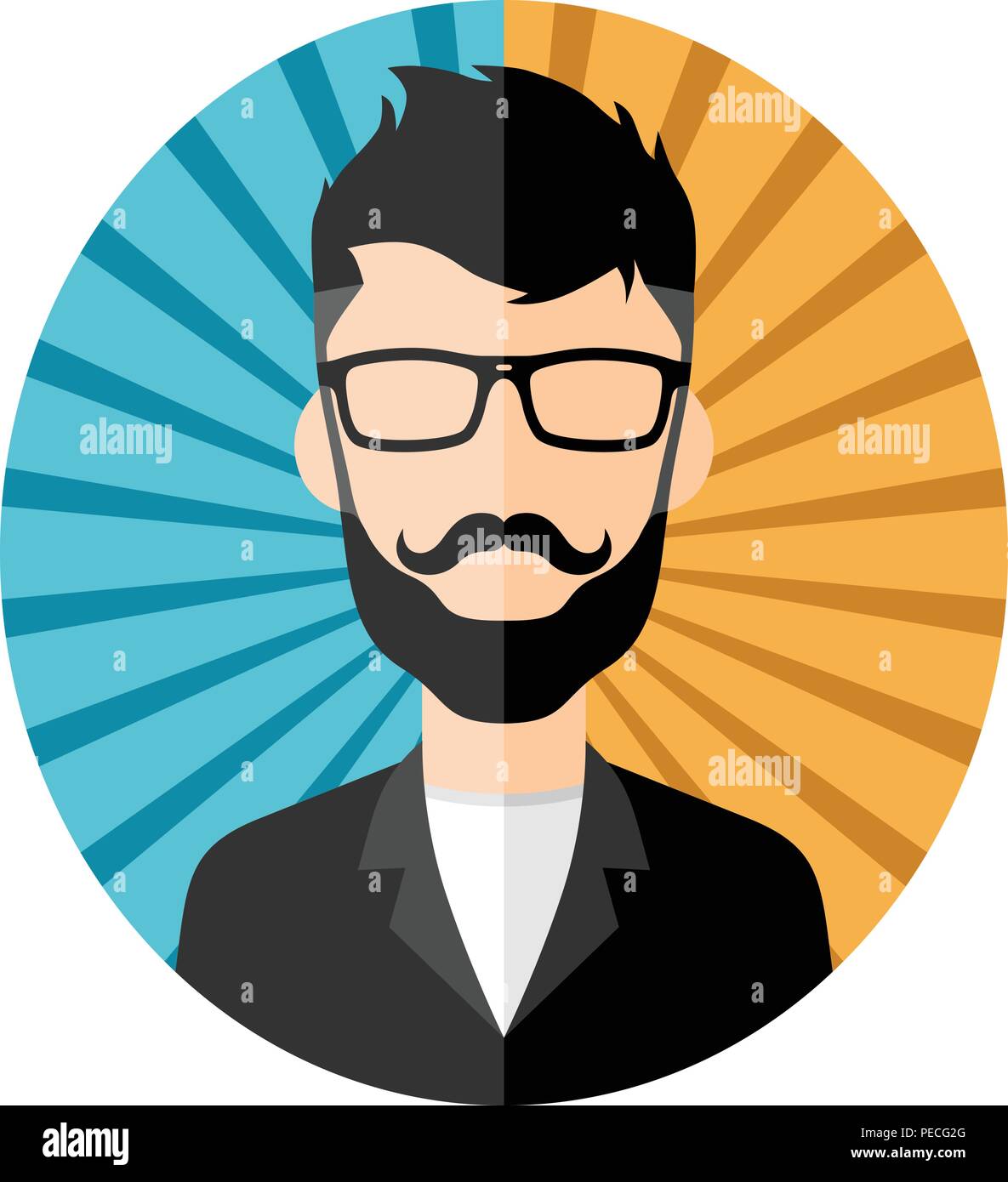 retro gentleman avatar portrait figure vector art Stock Vector Image ...