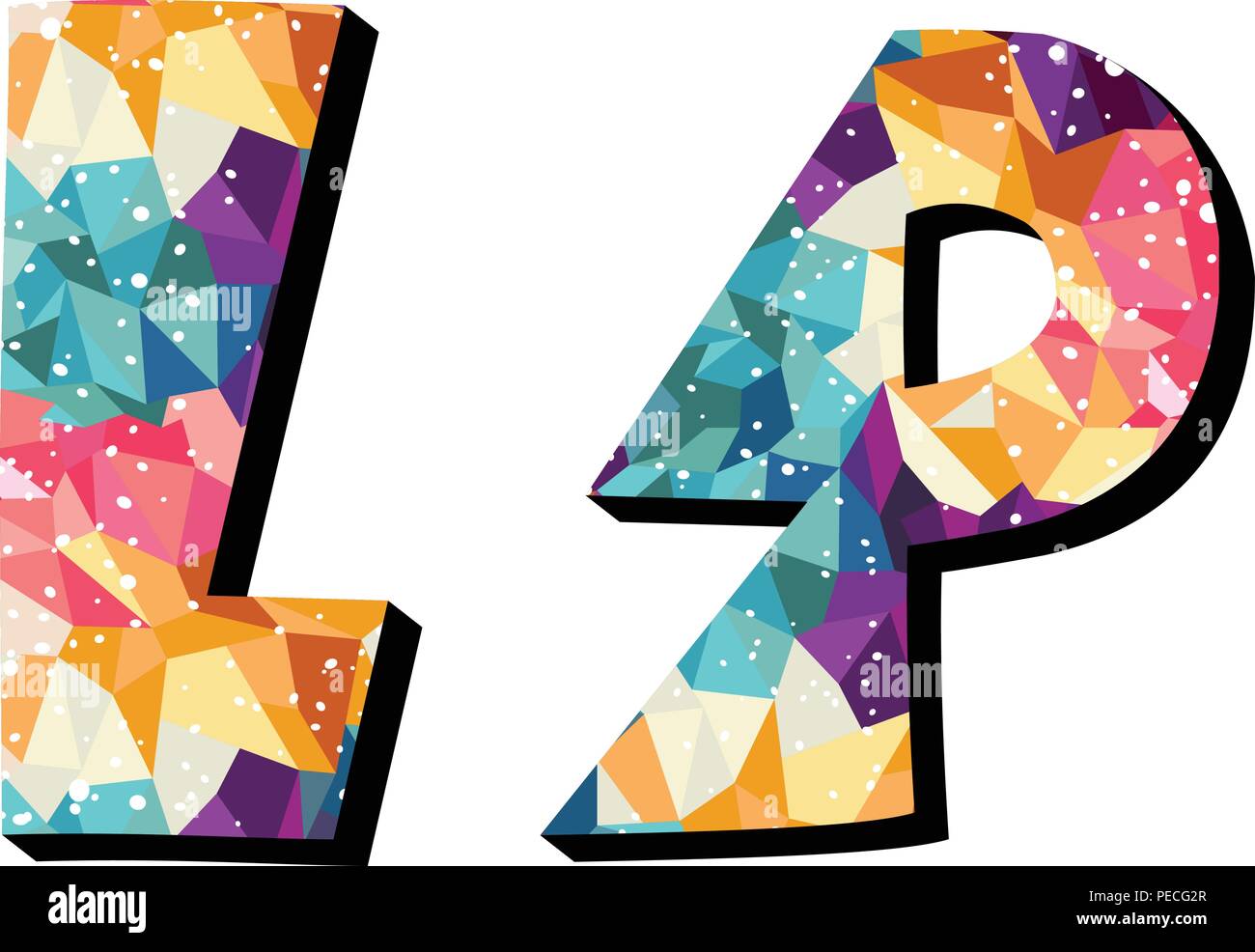 lightning bolt thunder theme letter alphabet sign symbol vector Stock ...