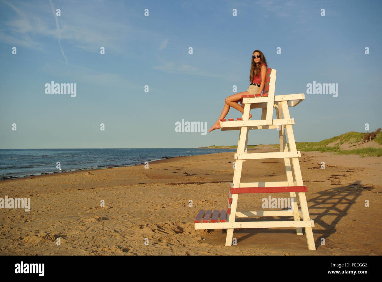 Lifeguard sitting hi-res stock photography and images - Alamy