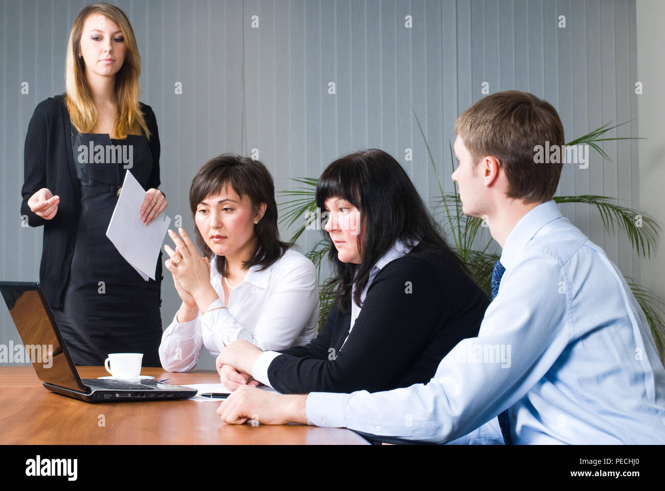 Woman making business presentation Stock Photo - Alamy