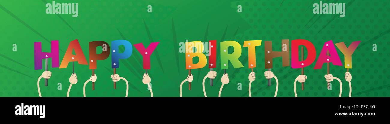 Diverse hands holding letters of the alphabet created the word Happy ...