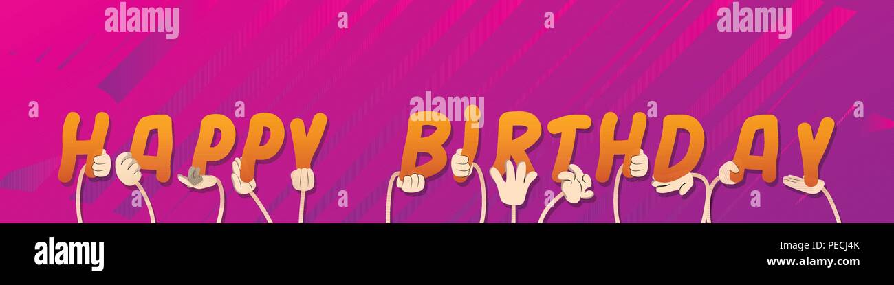 Diverse hands holding letters of the alphabet created the word Happy ...