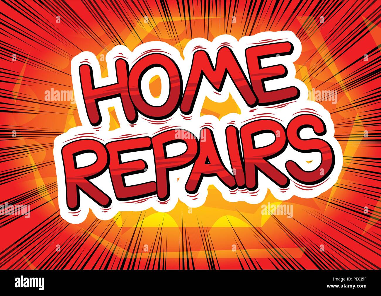 Home Repairs - Vector illustrated comic book style phrase Stock Vector ...