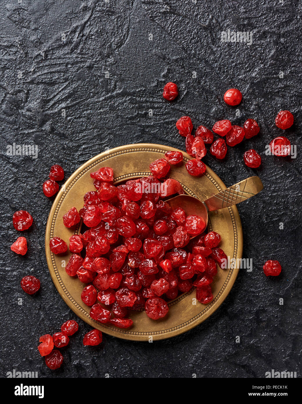 Top view dark red cherry hi-res stock photography and images - Alamy