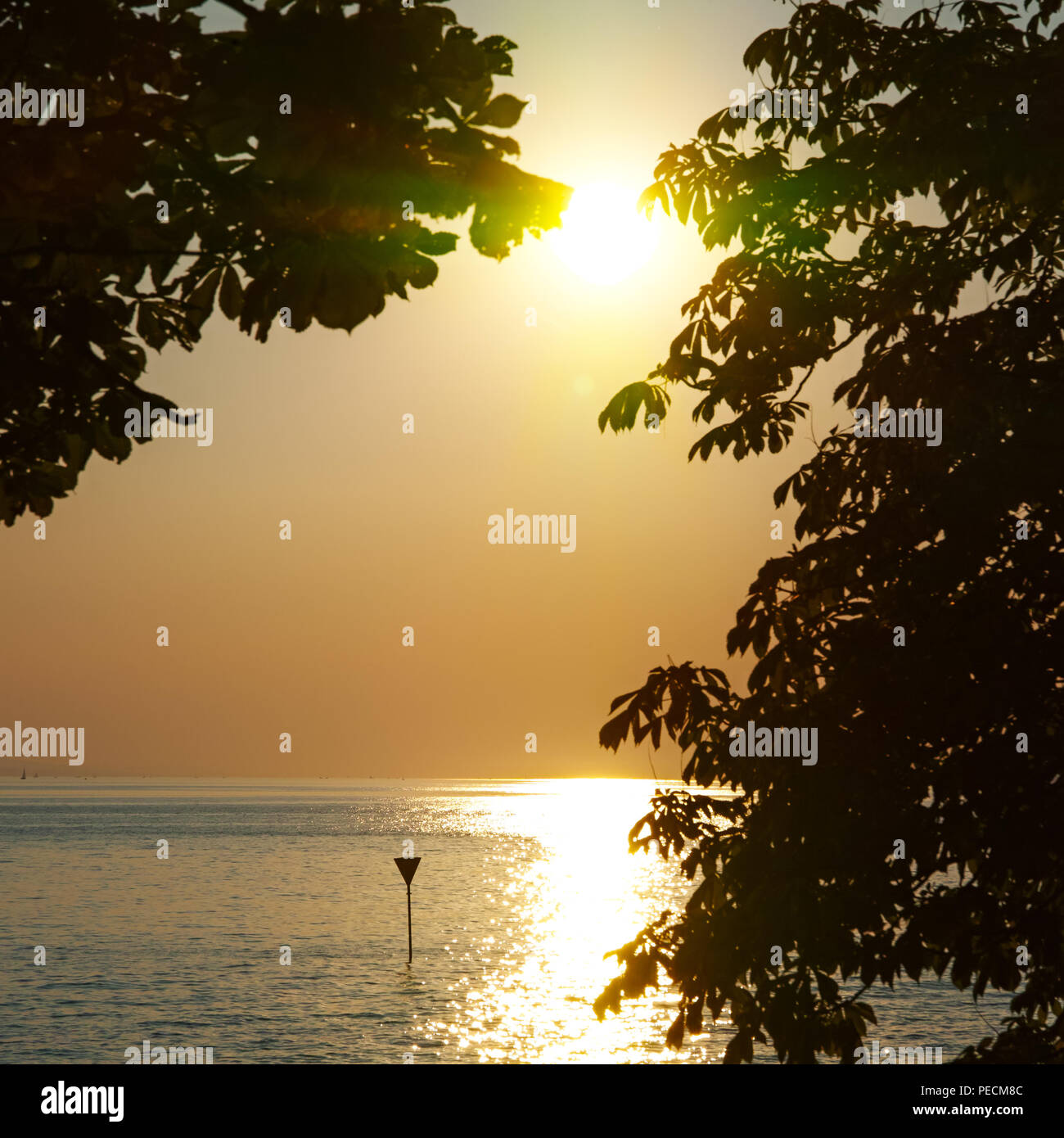 sunset at sea Stock Photo - Alamy