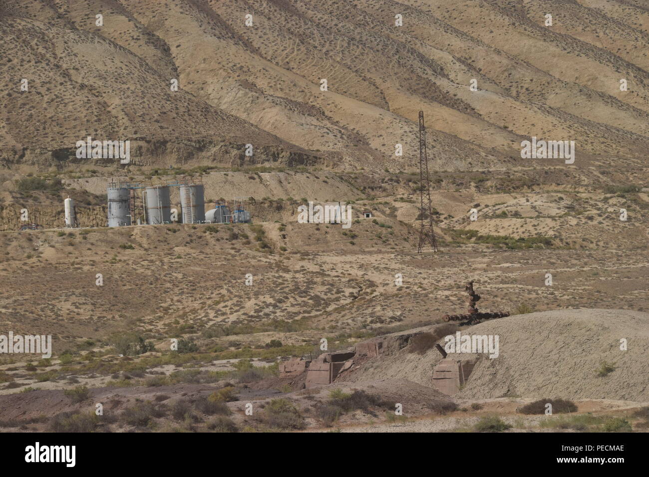 Oil Refinery, Gobustan, Baku, Azerbaijan Stock Photo - Alamy