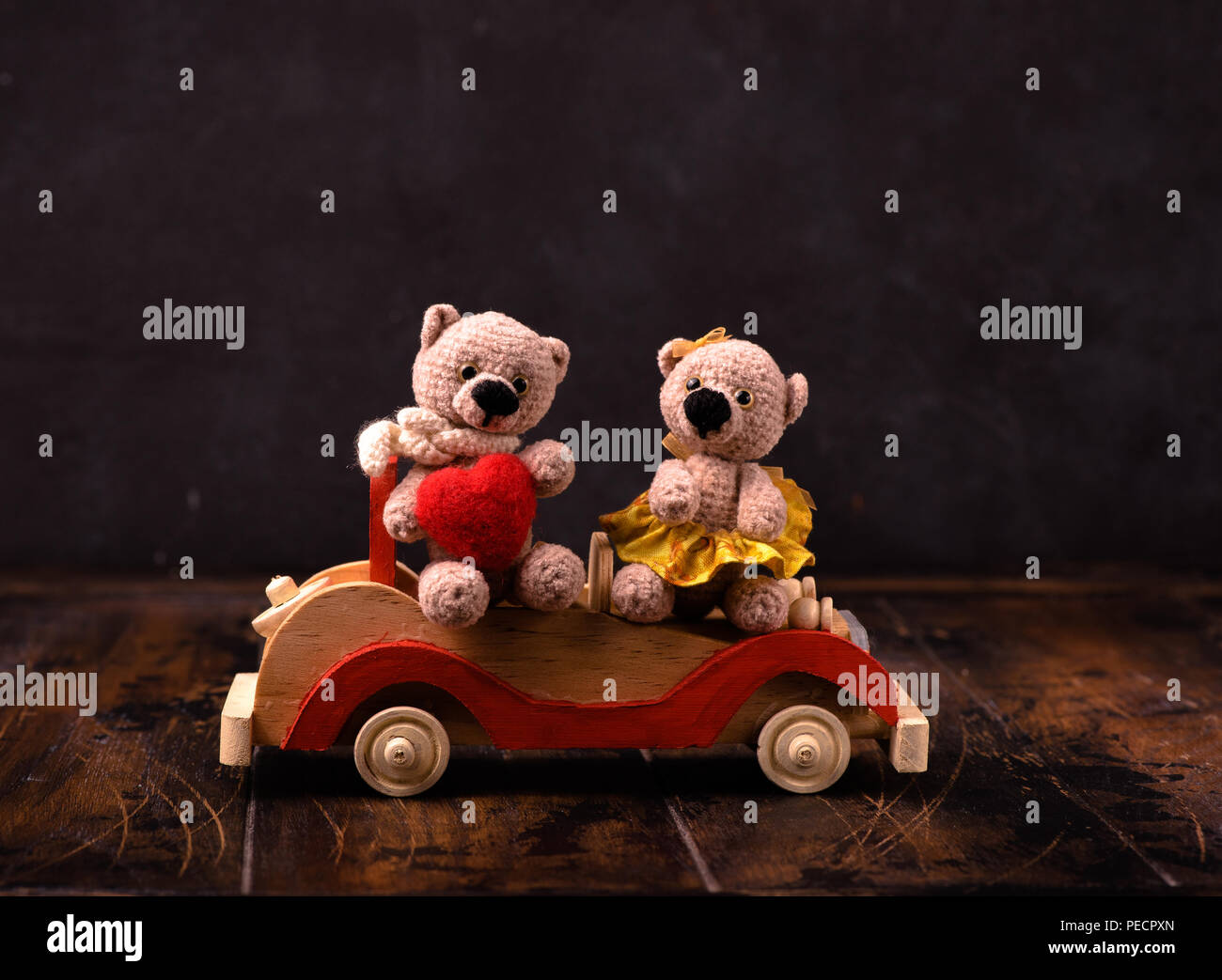 Valentines Day. Love heart. Paris. Couple Teddy Bears. Handmade toys ...