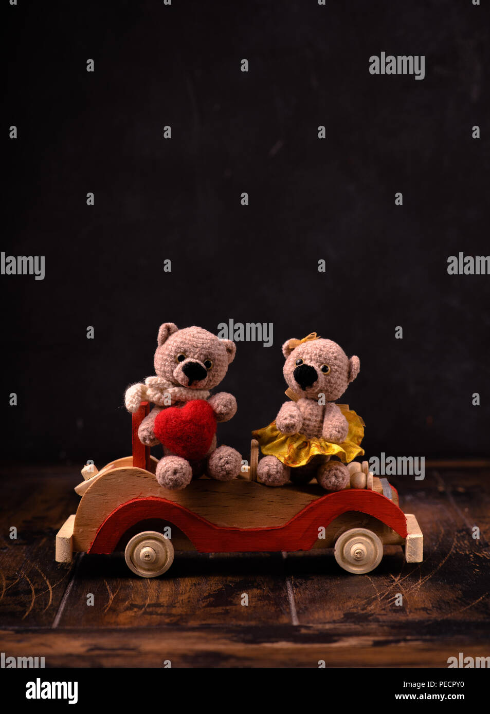 Valentines Day. Love heart. Paris. Couple Teddy Bears. Handmade toys ...