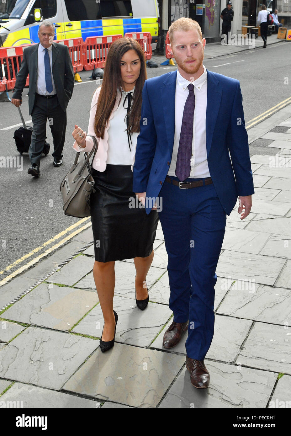 England cricketer Ben Stokes and his wife Clare arrive at Bristol Crown ...