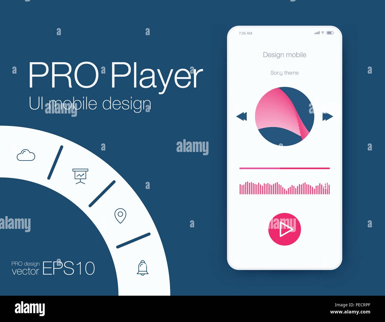 UX audio player templates. Stock vector eps10 Stock Vector Image & Art ...