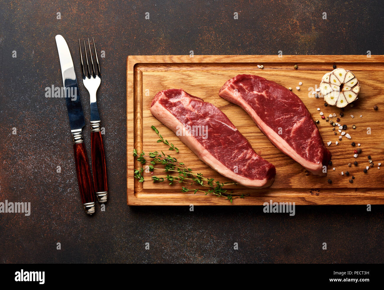 Raw fresh meat Picanha steak, traditional Brazilian cut with rosemary ...