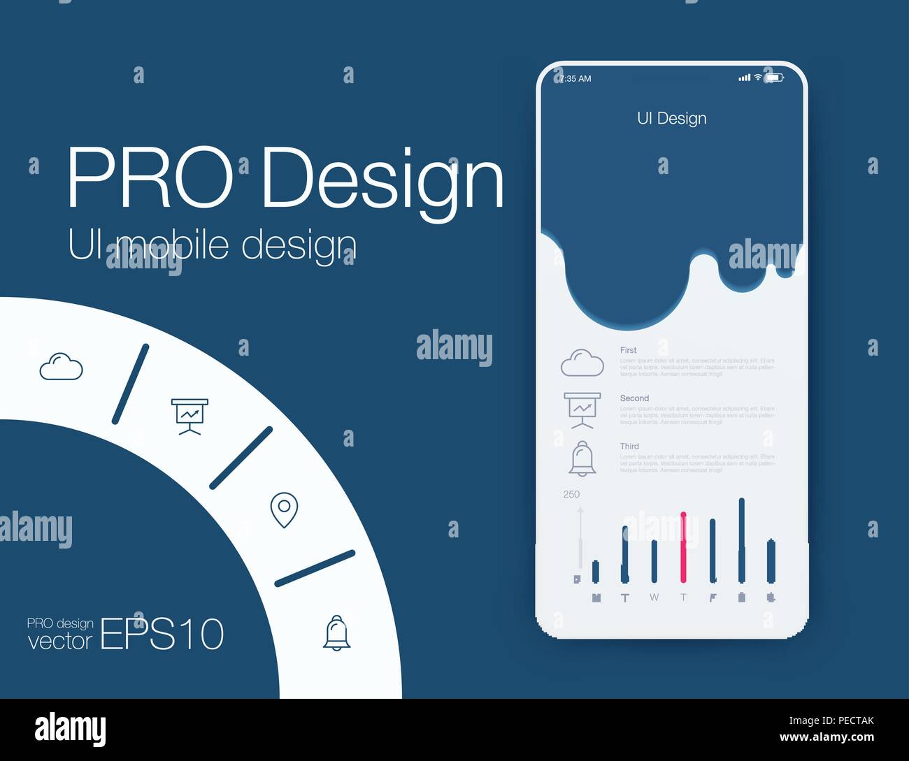 Date application UI design concept stock vector Stock Vector Image ...