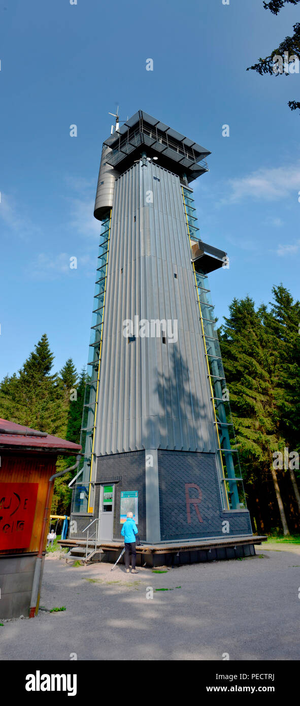 Rennsteigwarte, Rennsteig, Masserberg, Thueringer Wald, Thueringen ...