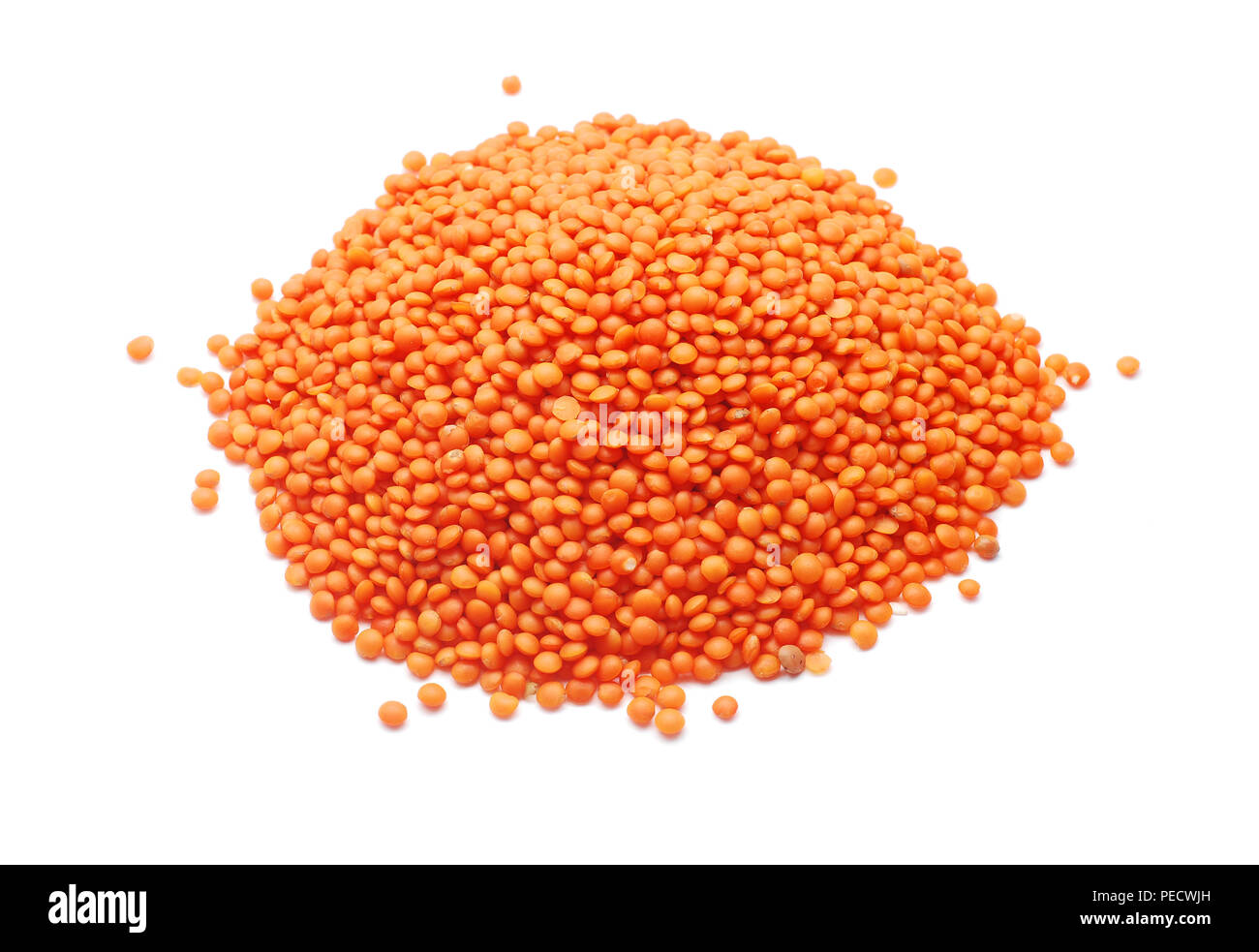 Red lentil isolated on Cut Out Stock Images & Pictures - Alamy