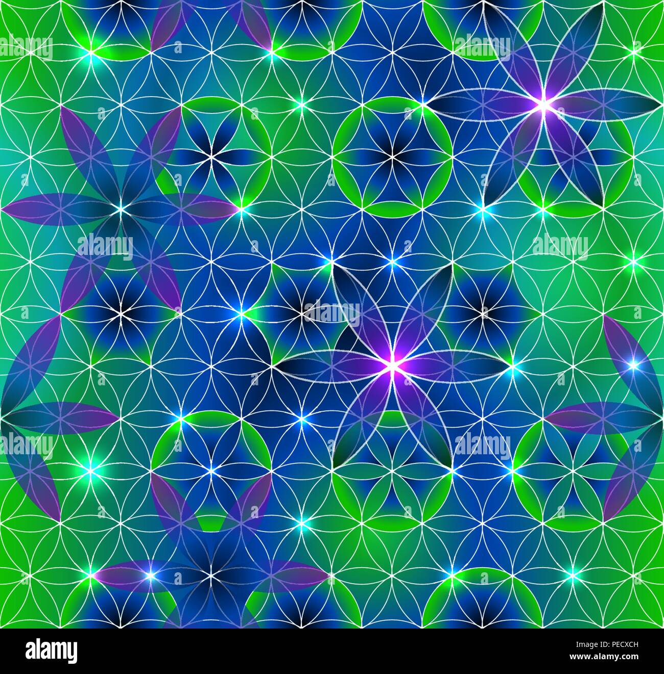 Flower Of Life Pattern Background