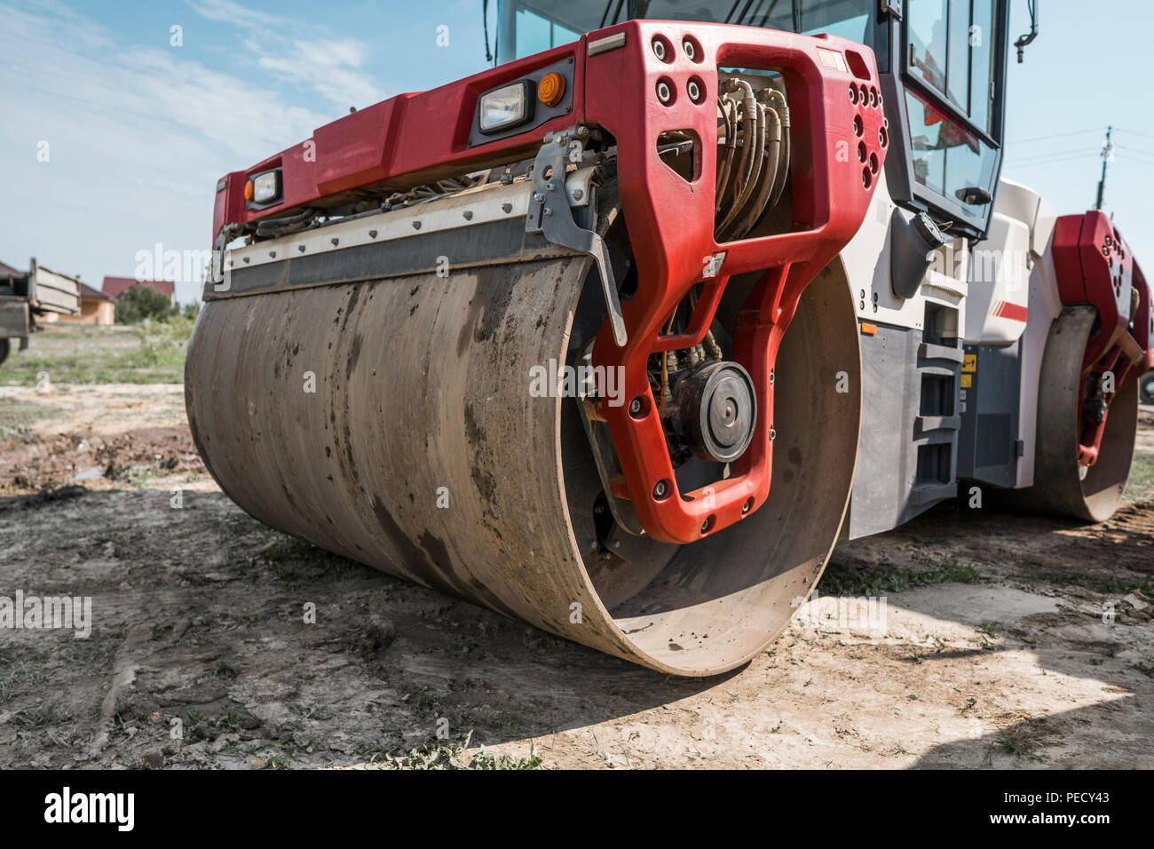 Pneumatic tire roller compactor hi-res stock photography and images - Alamy