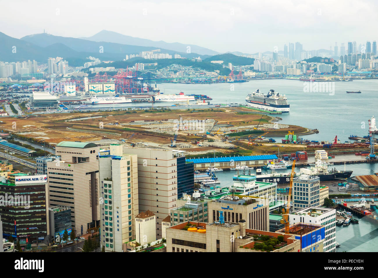 View of Busan from Observatory Tower Pusan South Korea Asia Stock Photo ...
