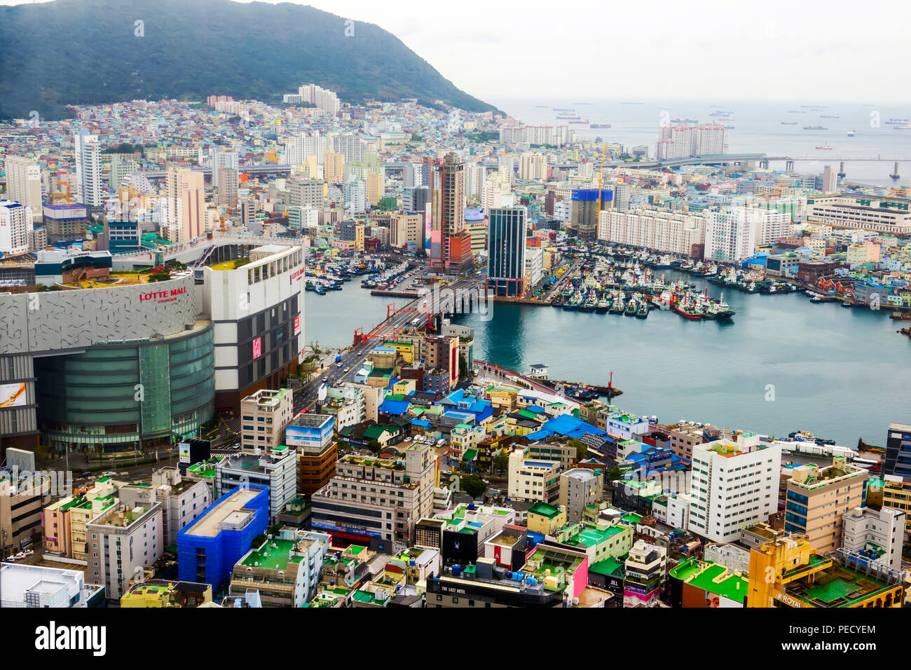 View of Busan from Observatory Tower Pusan South Korea Asia Stock Photo ...