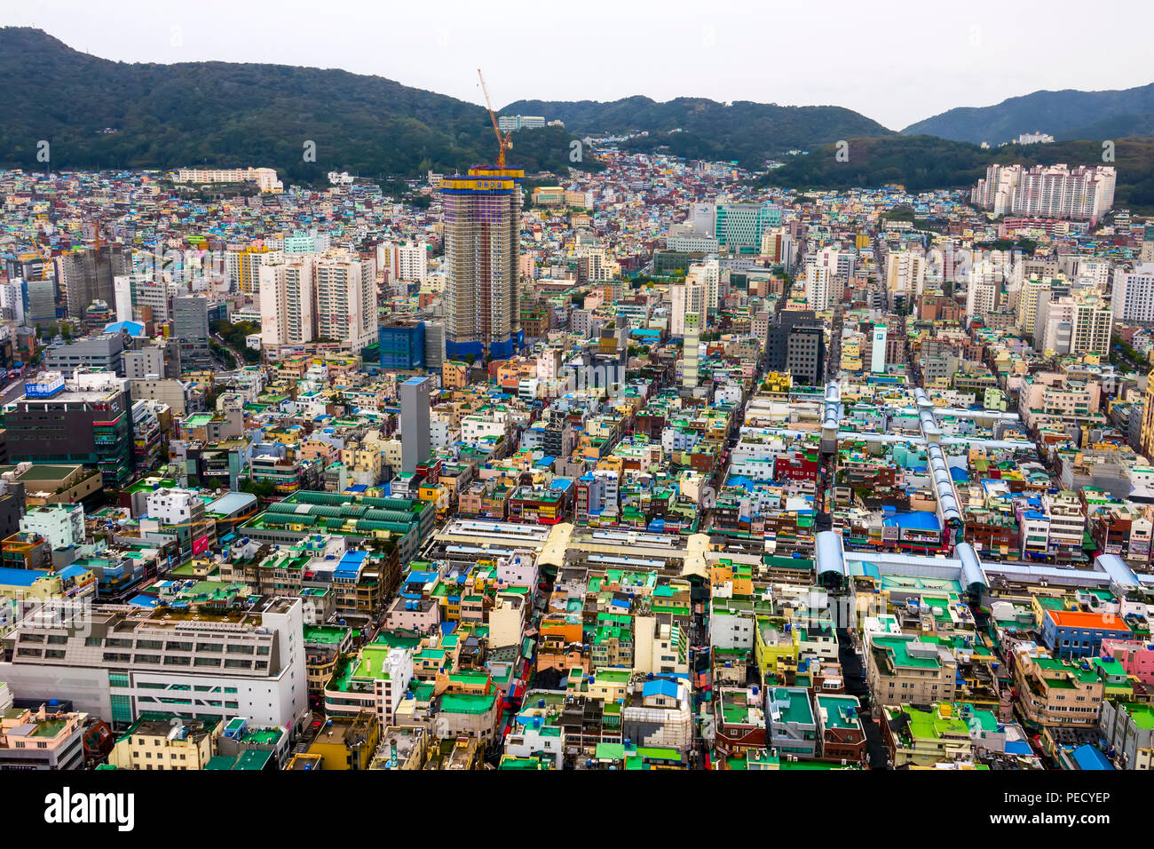 View of Busan from Observatory Tower Pusan South Korea Asia Stock Photo ...