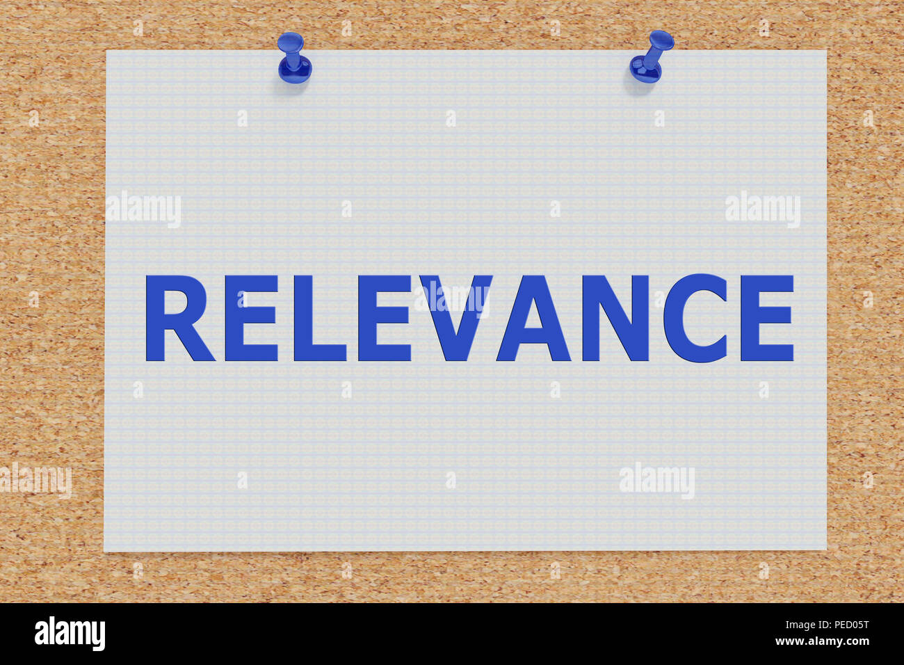 3D illustration of RELEVANCE on cork board Stock Photo - Alamy
