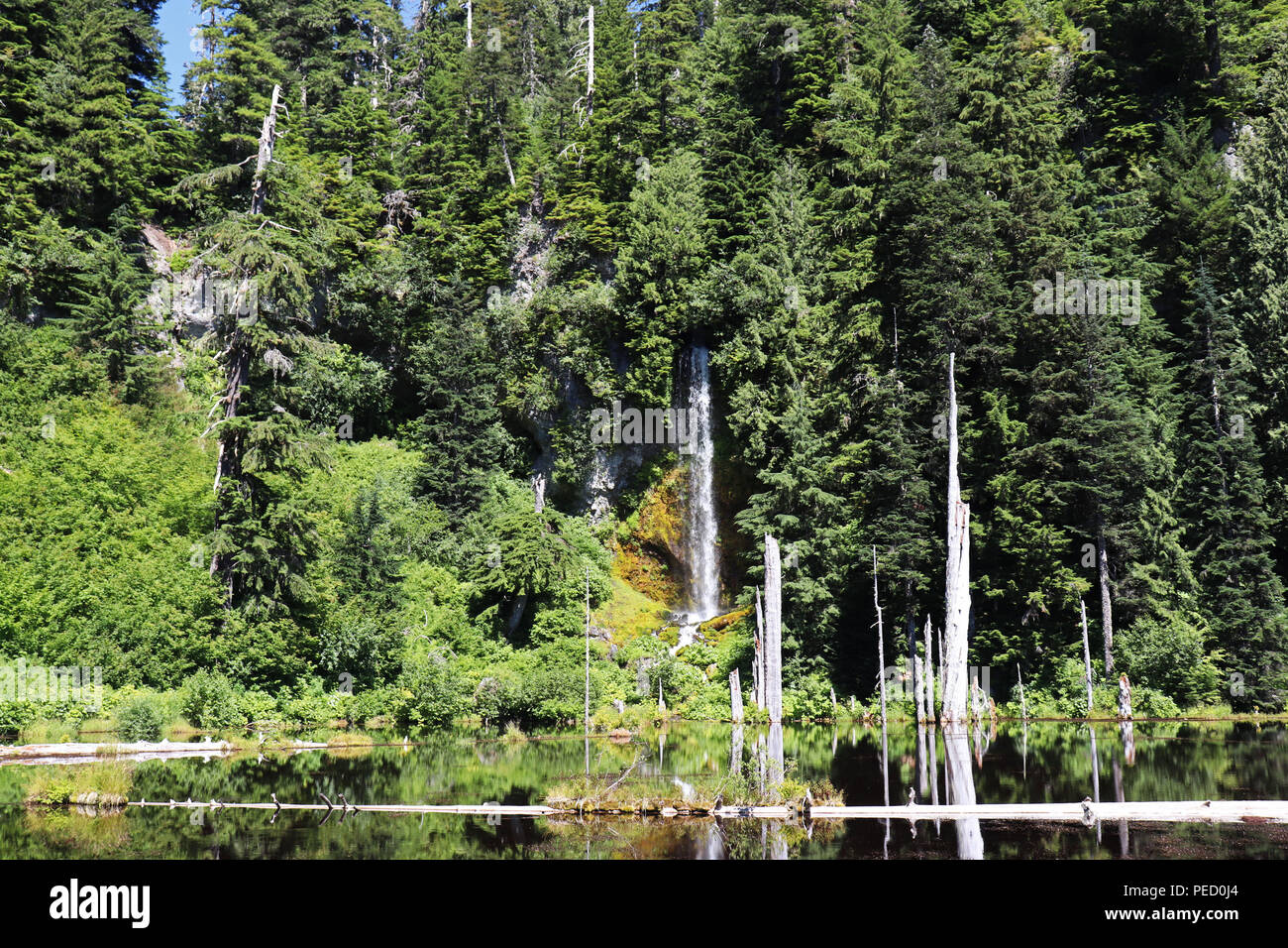 Waterfall at June Lake Stock Photo - Alamy
